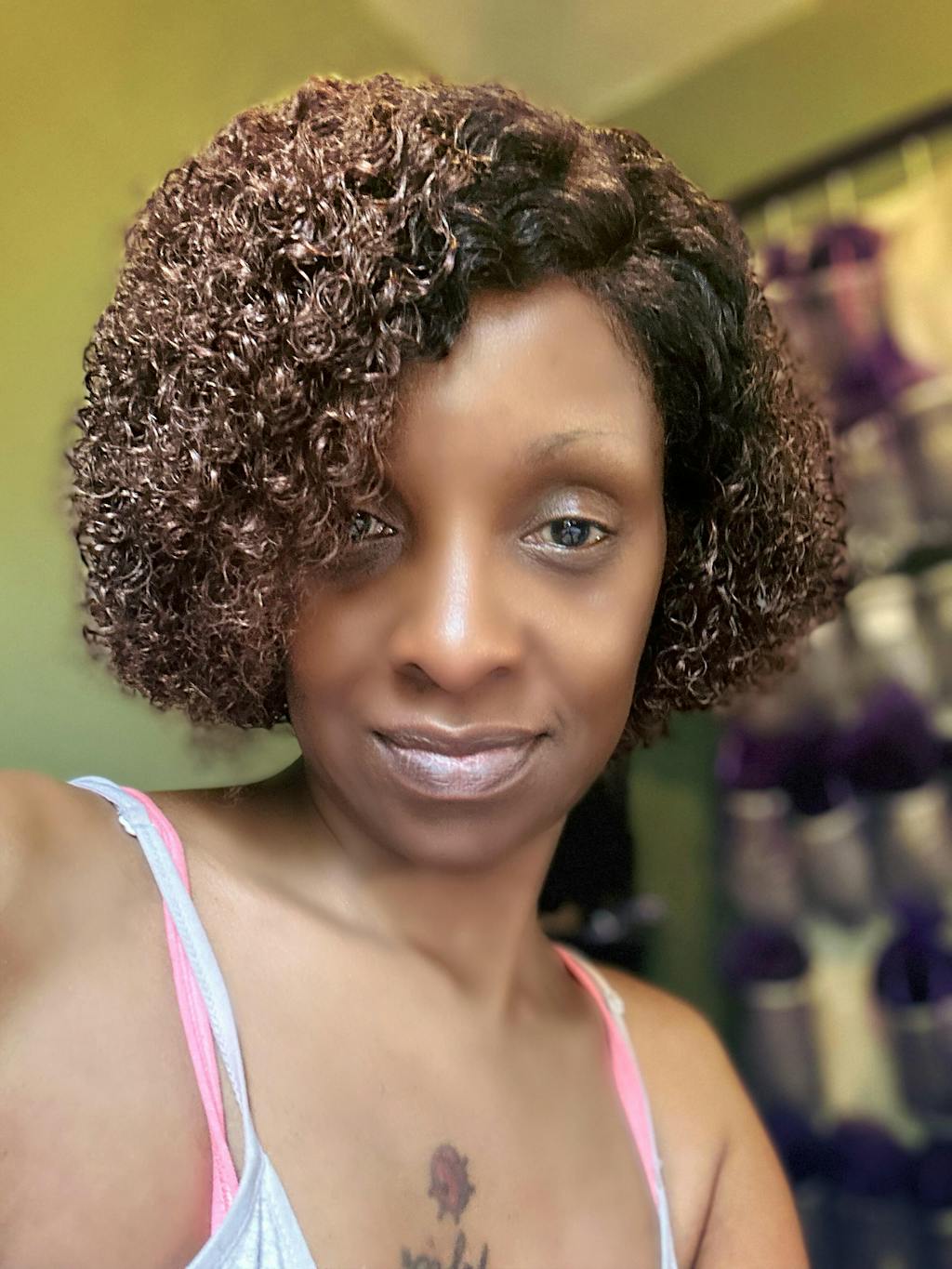Ombre Brown Fluffy Kinky Curl Glueless Minimalist HD Lace Wig Ready to