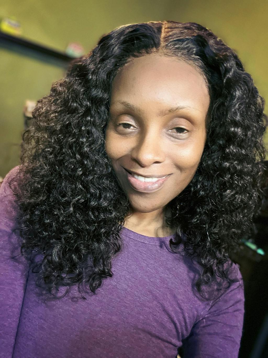 Black Funmi Wig with Brown Highlights