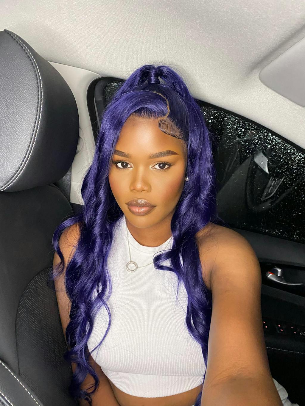 Indigo Blue Color 100% Real Human Hair Body Wavy Lace Front Wig – Lux ...