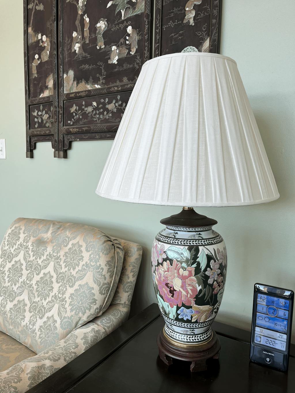 Box Pleat Linen Lamp Shade (9” Top X 18” Bottom X 13” Slant) - Lux Lamp ...