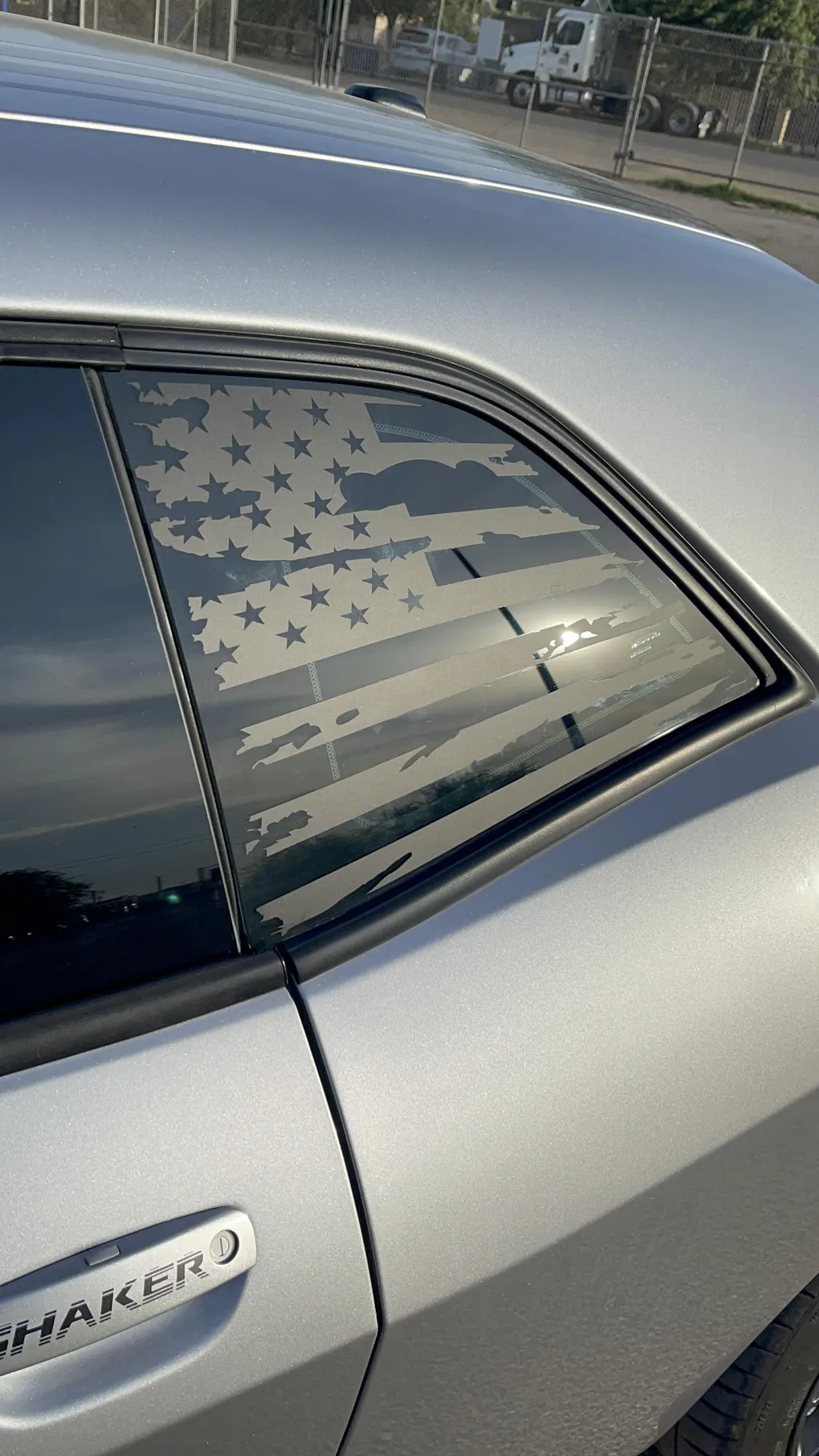 2008+ Challenger Rear Quarter Window Cut Vinyl Decals - USA Flag – Luxe ...