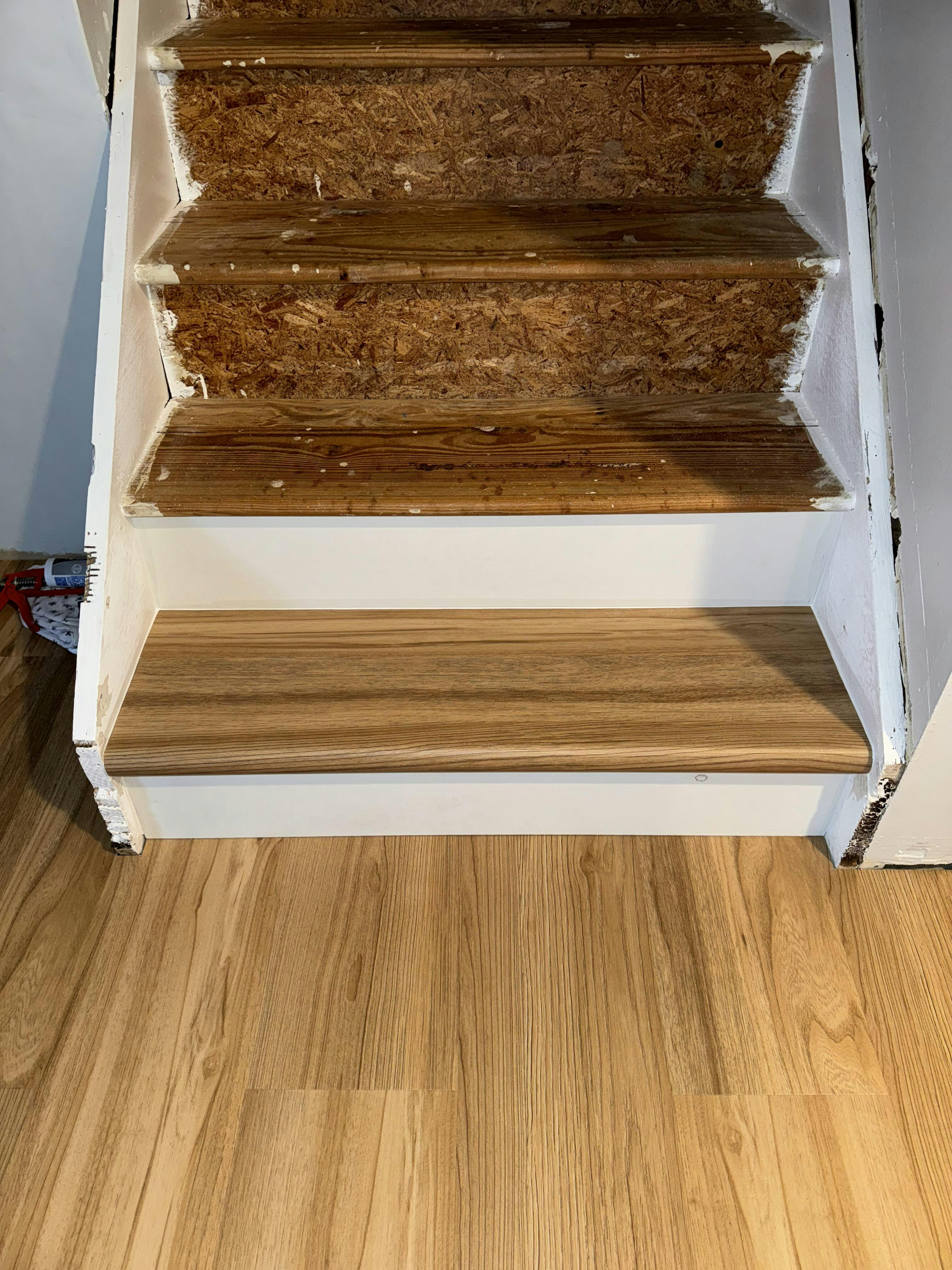 Lakeside Hill Oak Vinyl Flooring Stair Tread Nosing – Luxury Vinyl Treads