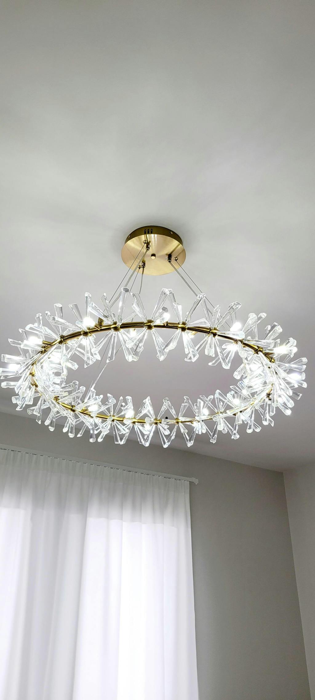 Contemporary Modern Frozen Ice Crystal Chandelier Light For Living Room ...