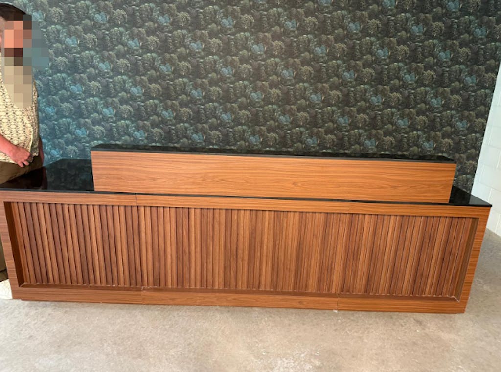 Retro Bar Wooden Reception Desk — M2 Retail