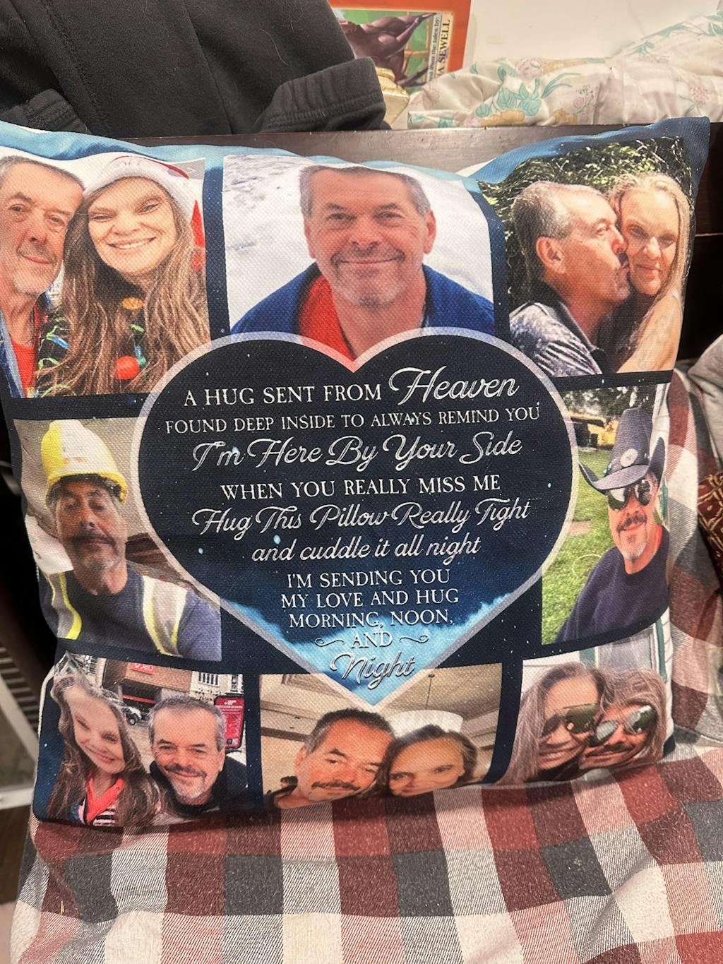A Hug From Heaven I'm Always With You - Personalized Photo Pillow ...