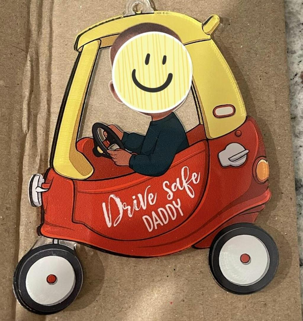 Drive Safe Daddy - Personalized Car Photo Ornament – Macorner