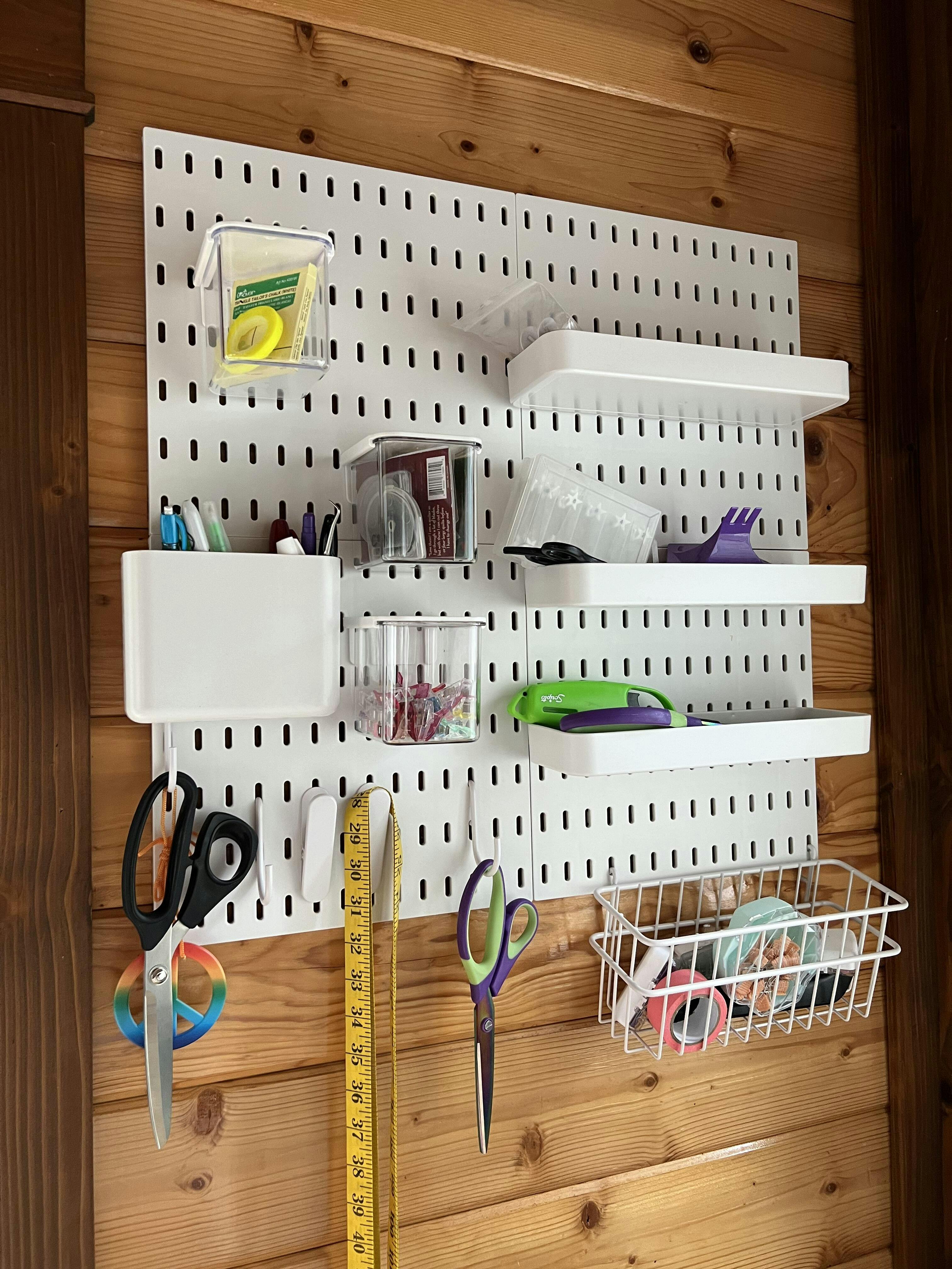Pegboard Set with Accessories for Craft Room Organizing – MadamSew