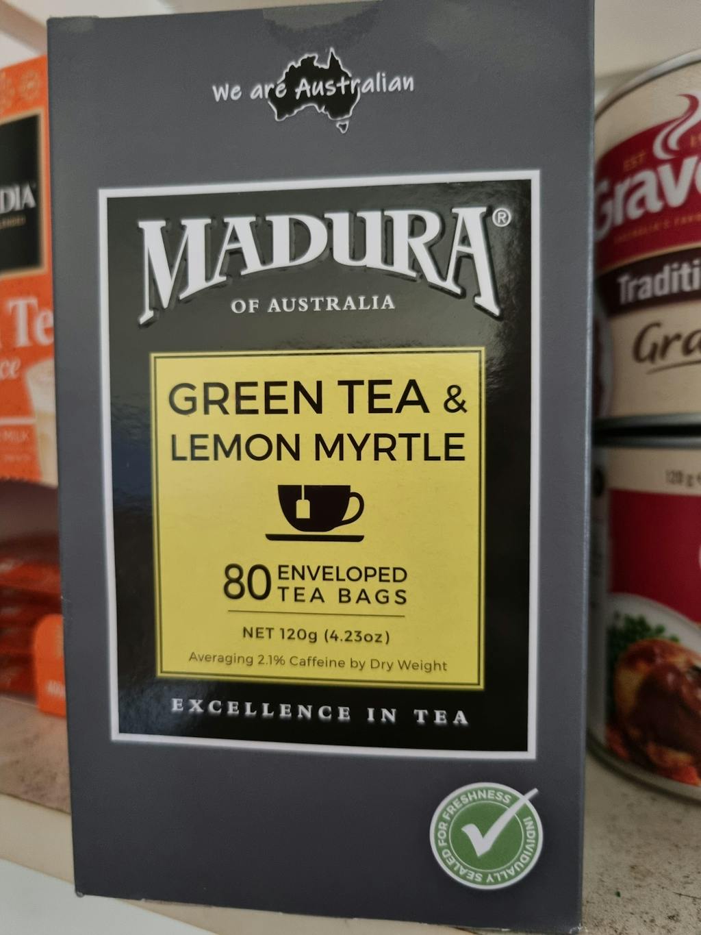 Green Tea & Australian Lemon Myrtle 20 Enveloped Tea Bags | Madura Tea