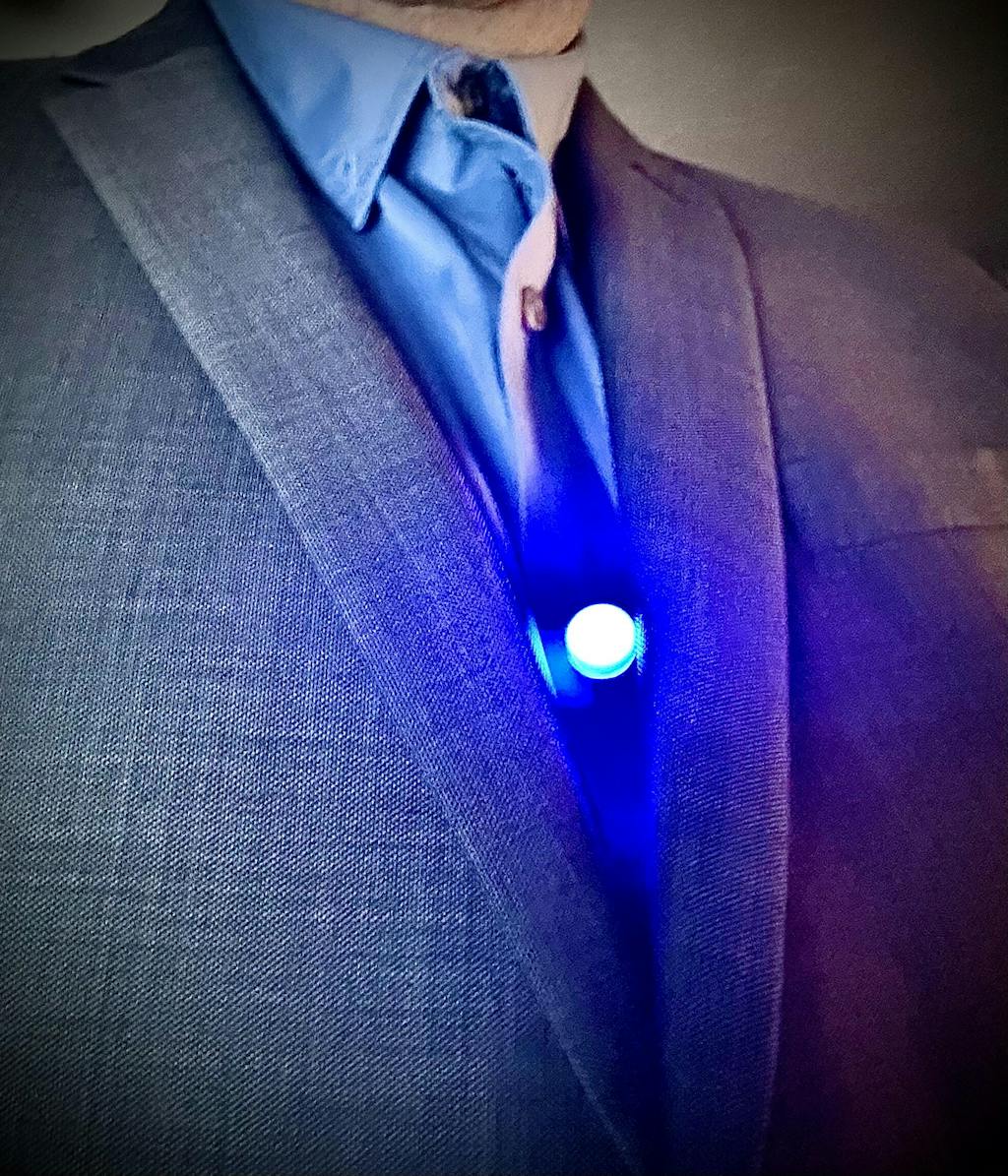 Blue Steady Clip Button Body Lights | Best Glowing Party Supplies