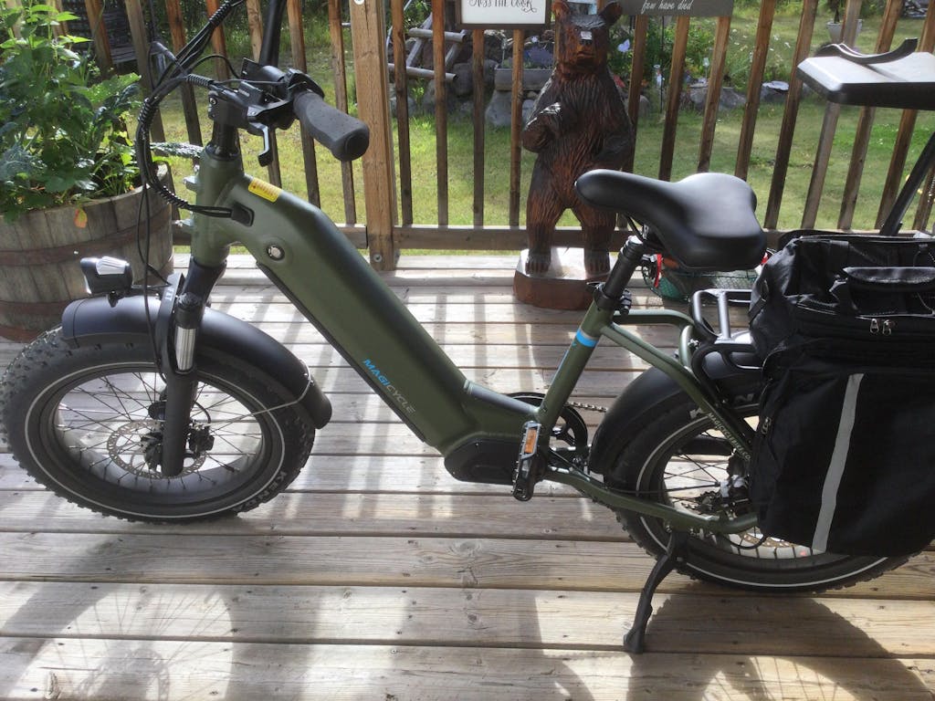 Ocelot Pro Long Range Step-Thru Fat Tire Electric Bike - Army Green ...