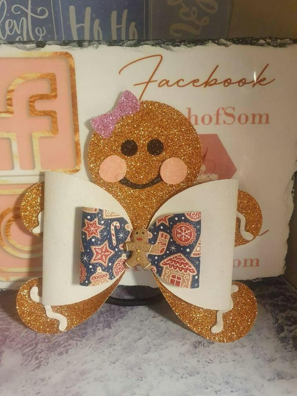 Gingerbread Man Bow Template | Christmas Bow SVG – Maisie Moo