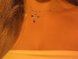Geraldine Colorful Crystal Cross Golden Necklace – Maison Foufou