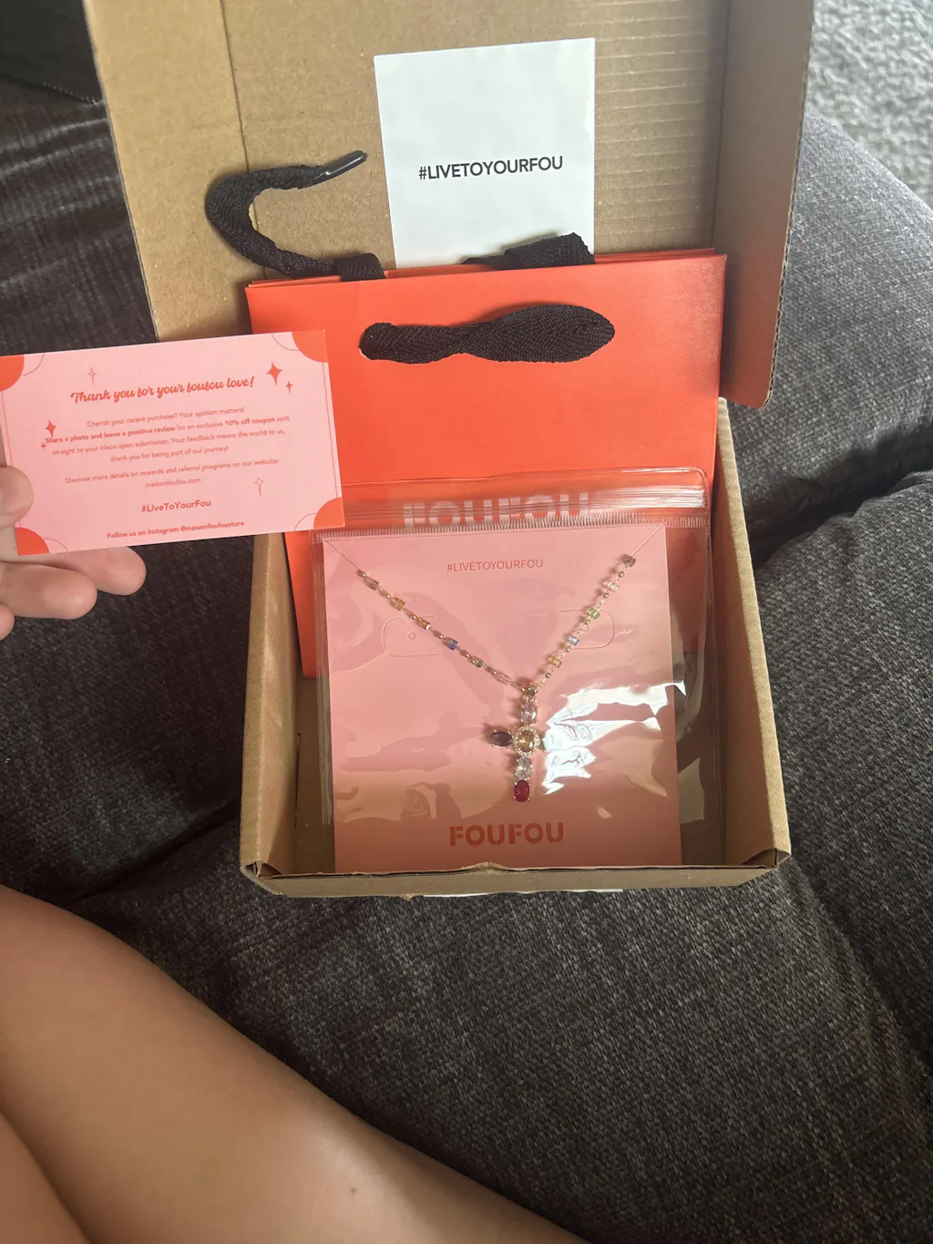 Geraldine Colorful Crystal Cross Golden Necklace – Maison Foufou