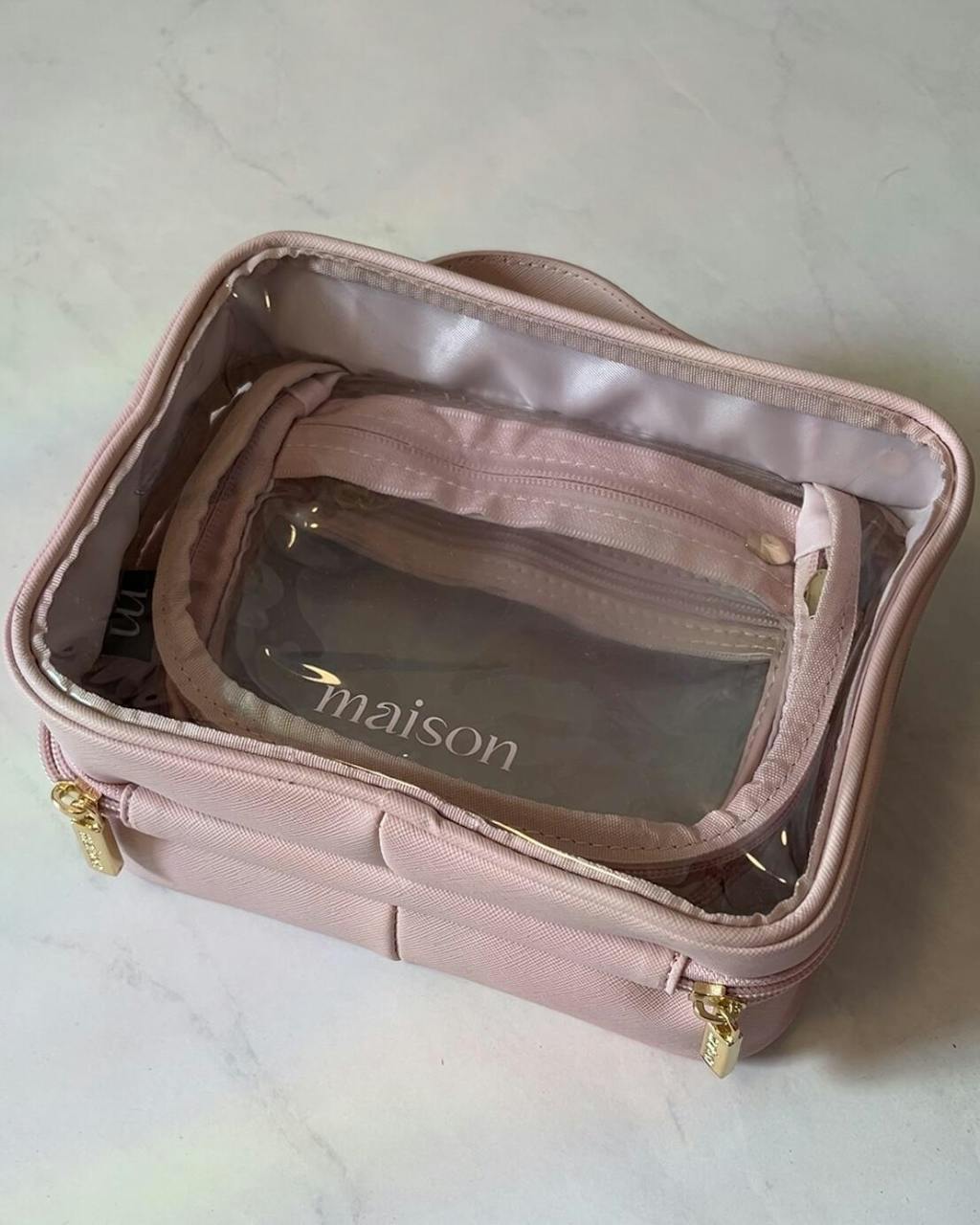 DONNA | Dual Sided Transparent Makeup Case - Maison Minimalist
