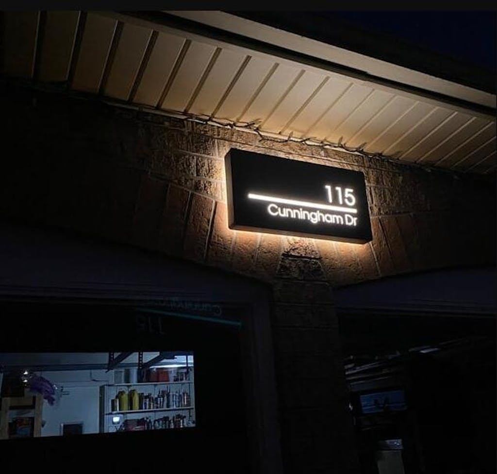 Metal Backlit Sign, Custom Logo Laser Cut LED Light Box For Reception, Salon – Make Neon