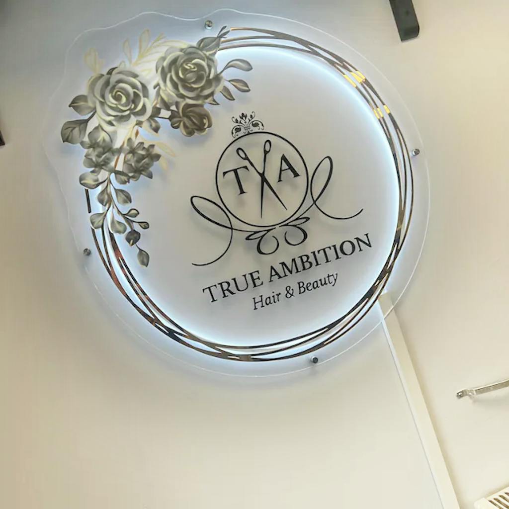 Personalized Acrylic Business Sign Custom Golden Lettering Sign for ...