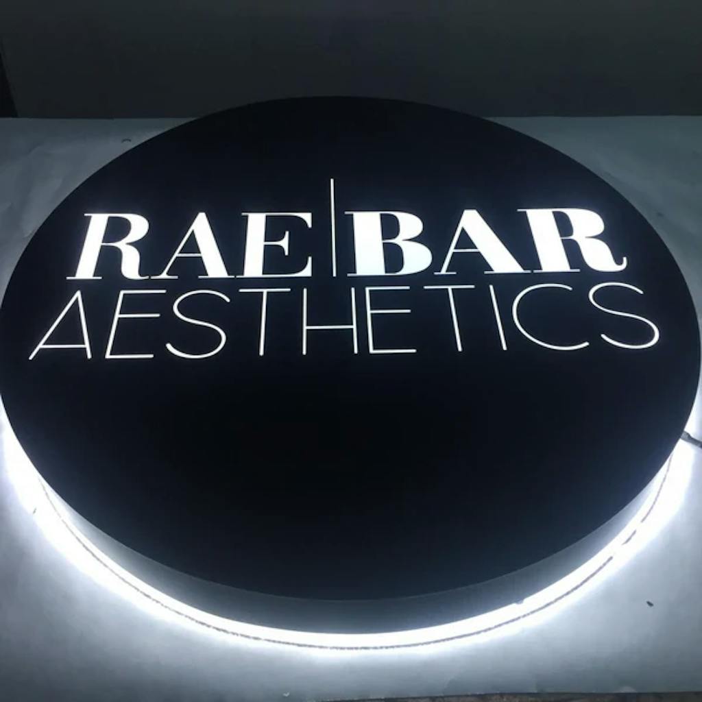 Metal Backlit Sign, Custom Logo Laser Cut LED Light Box For Reception, Salon – Make Neon