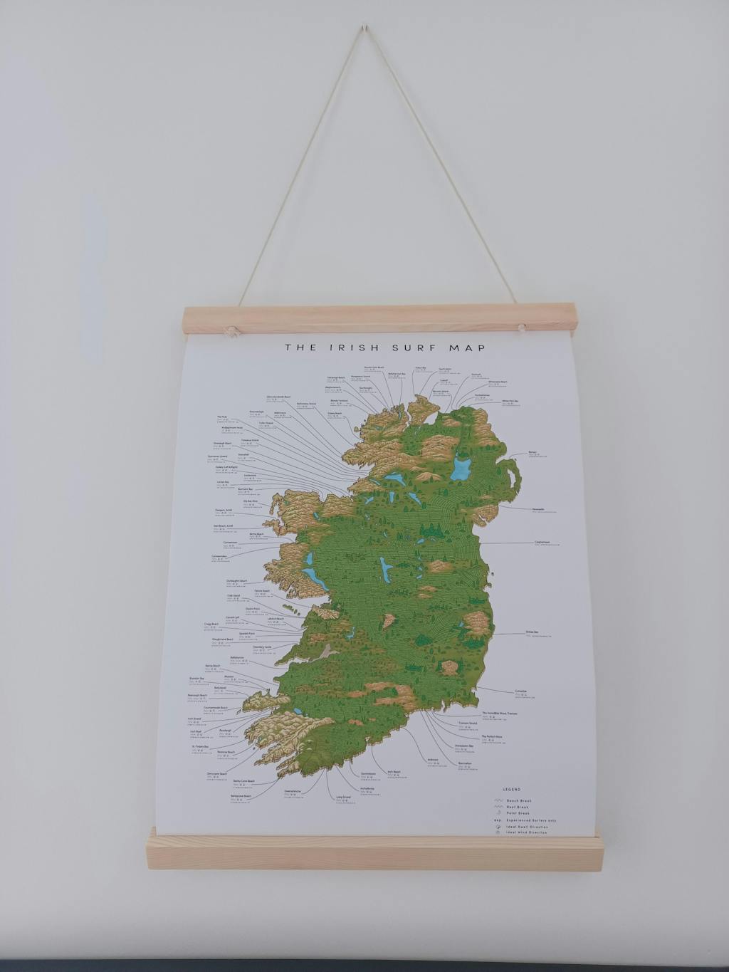 The Irish Surf Map Wall Print. 80 of Ireland's best surf spots – Malin ...
