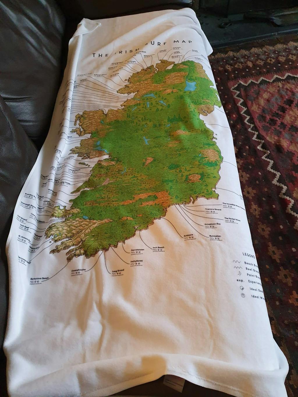The Irish Surf Map Wall Print. 80 of Ireland's best surf spots – Malin ...