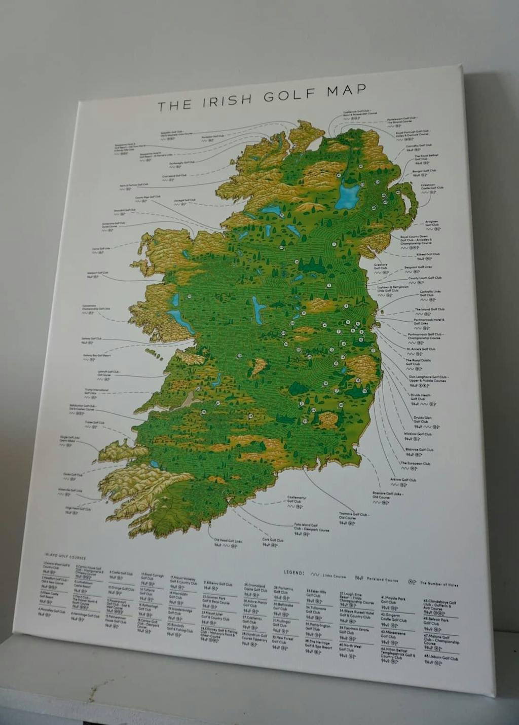 The Irish Golf Map - 105 of Ireland & NI's Top Golf Courses – Malin & Mizen
