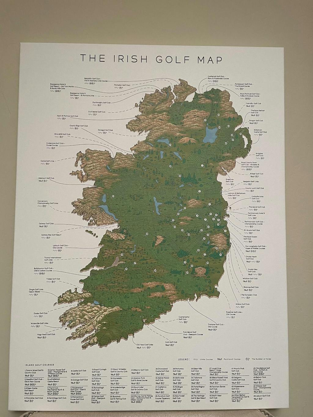 The Irish Golf Map - 105 of Ireland & NI's Top Golf Courses – Malin & Mizen