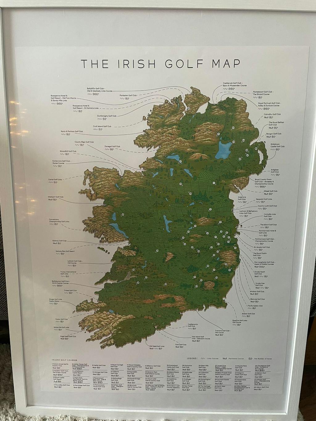 The Irish Golf Map - 105 of Ireland & NI's Top Golf Courses – Malin & Mizen