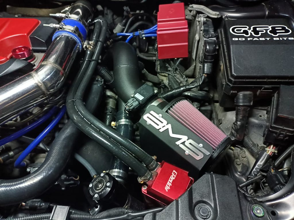 AMS Performance Intake w/Breather Bung - Black | 2008-2015 Mitsubishi ...