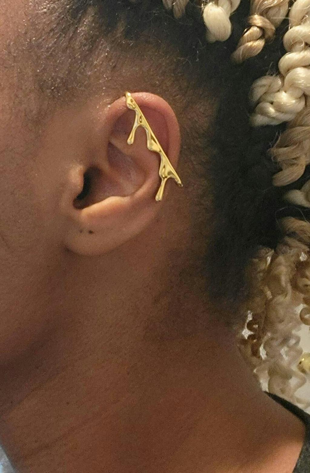 Dripping Ear Bar Cuff - Gold, Silver, Rose Gold – MARIE JUNE