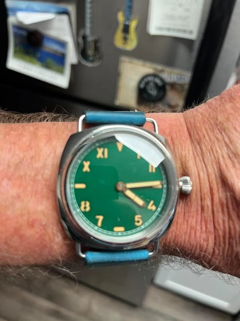 Men 1930s Cali Vintage Diver's Watch - Mechanical Leather Strap Watch ...