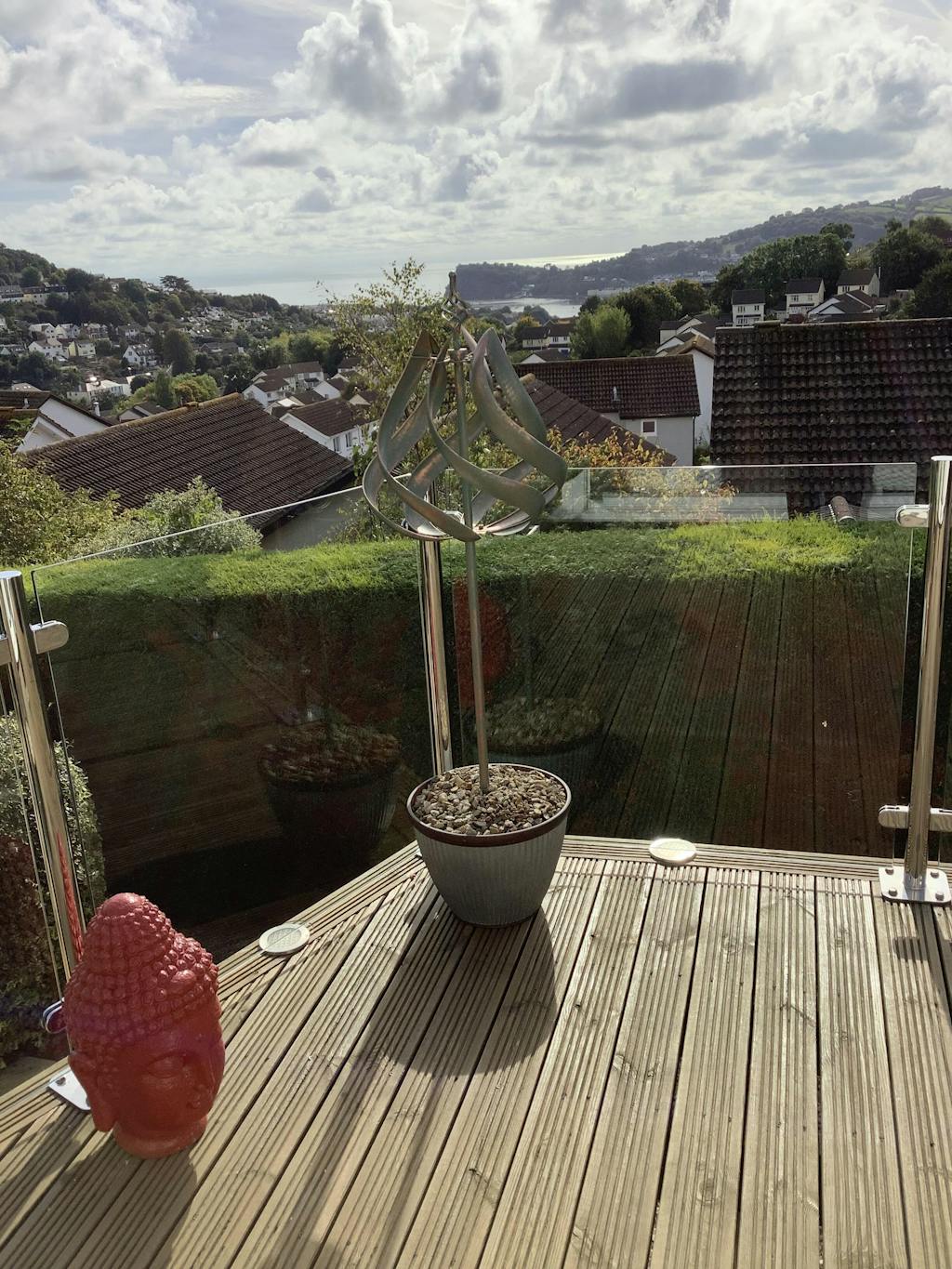 Roseland verdigris garden wind sculpture spinner | Marissa's Garden & Gift