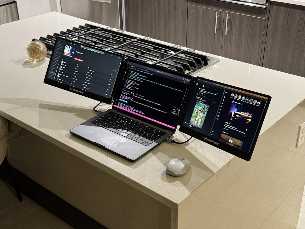 Maxfree S2 14" Triple Monitor Laptop Extender for 12-17'' Laptops