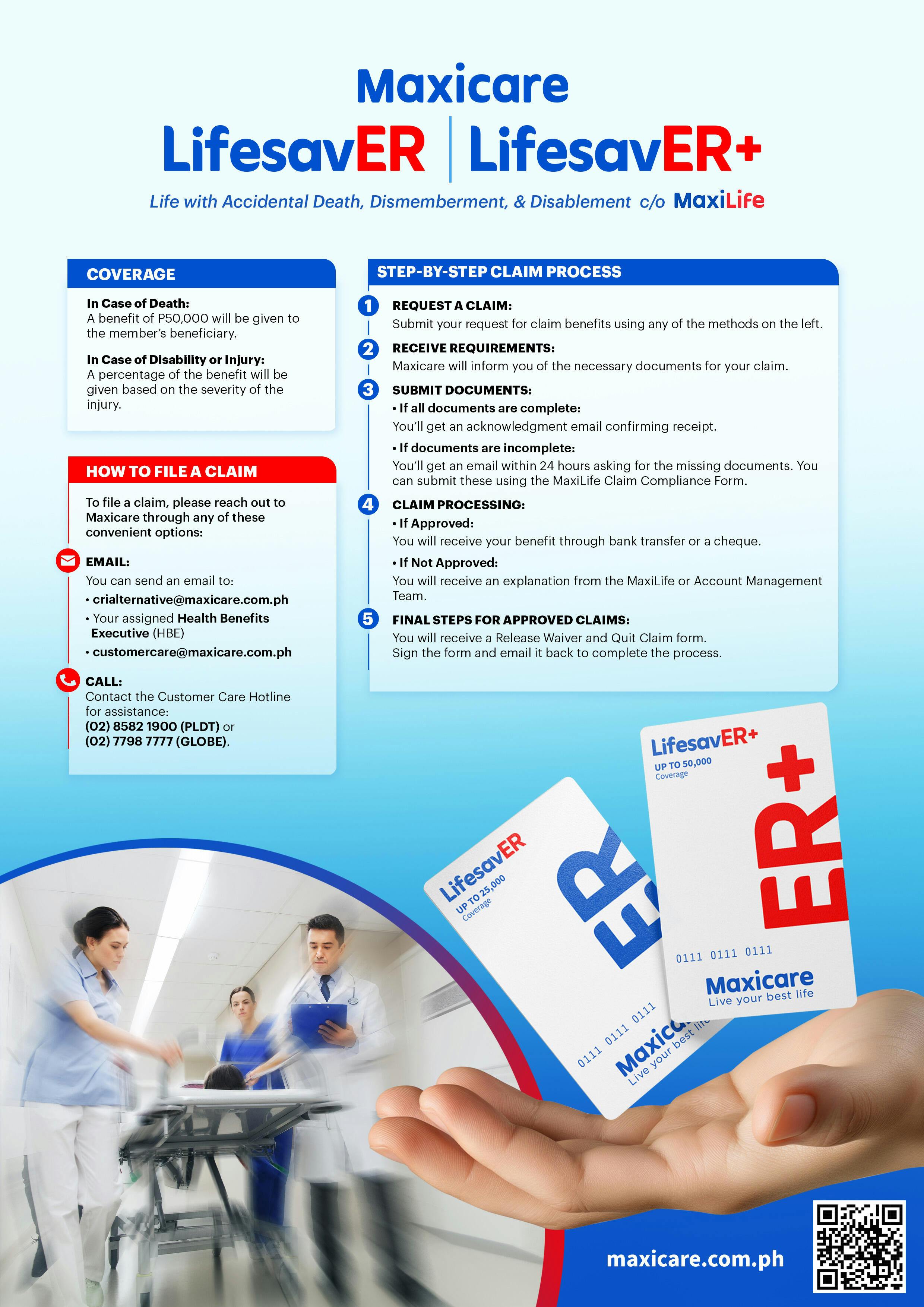 Maxicare LifesavER - Outpatient Emergency coverage in Maxicare partner