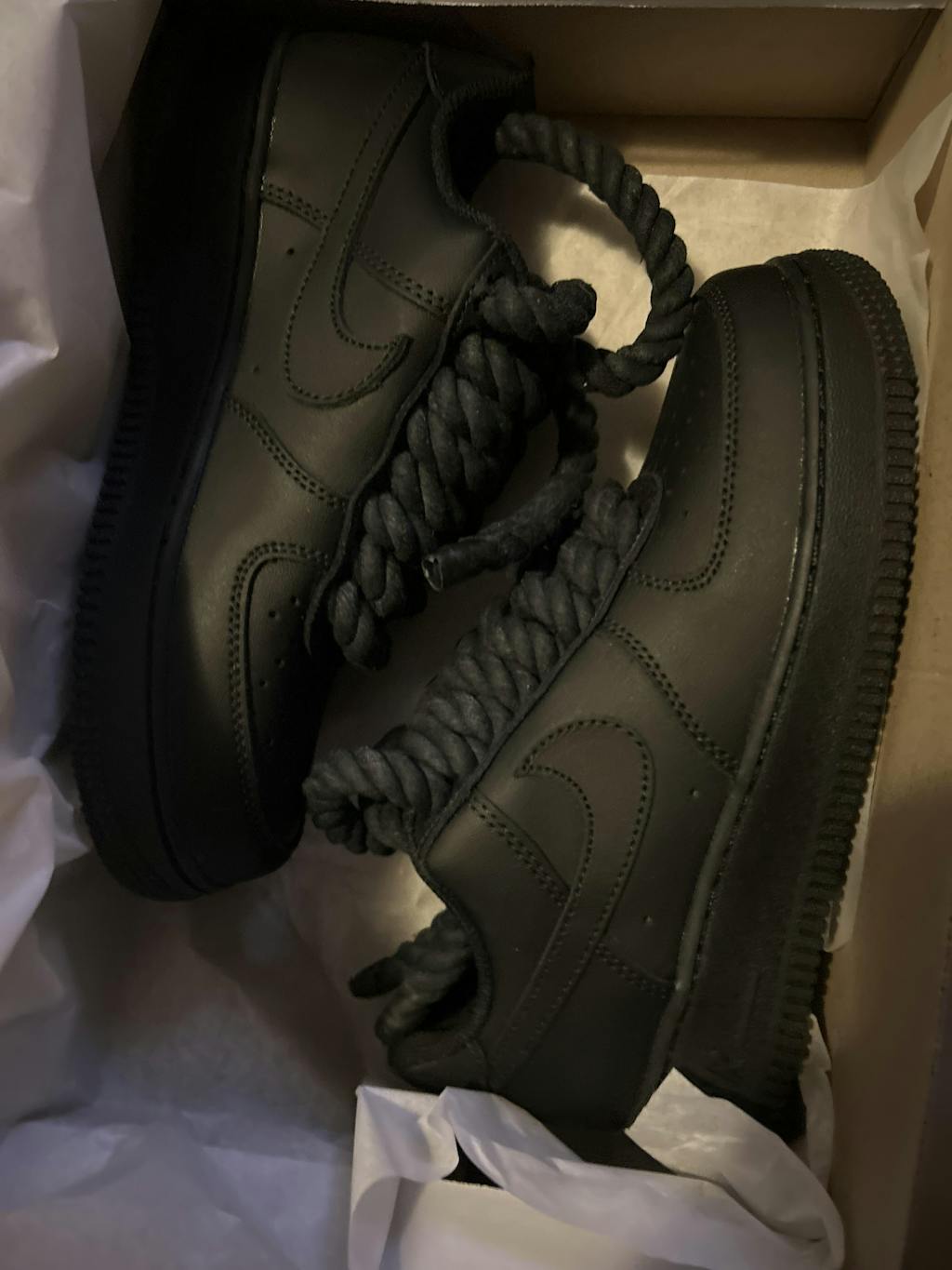 Air Force 1 - Custom Rope Laces "Full Black" – MazeKickzSA
