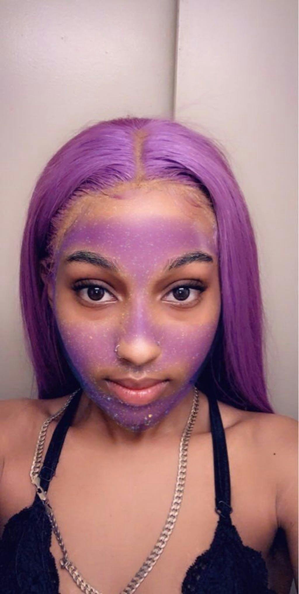 Light Purple Human Hair Wig Long Colored Lace Front Wig – MEBARY