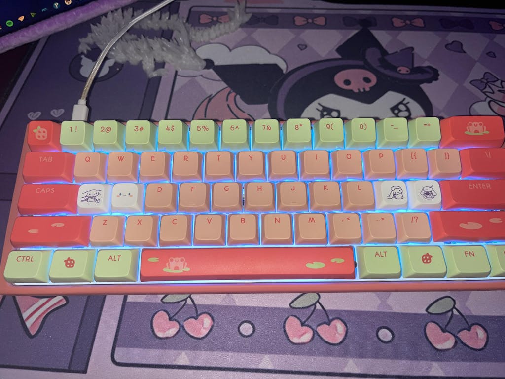 Ducky x MK Strawberry Frog One 3 Mini Hotswap 60% RGB Keyboard w/ Quac