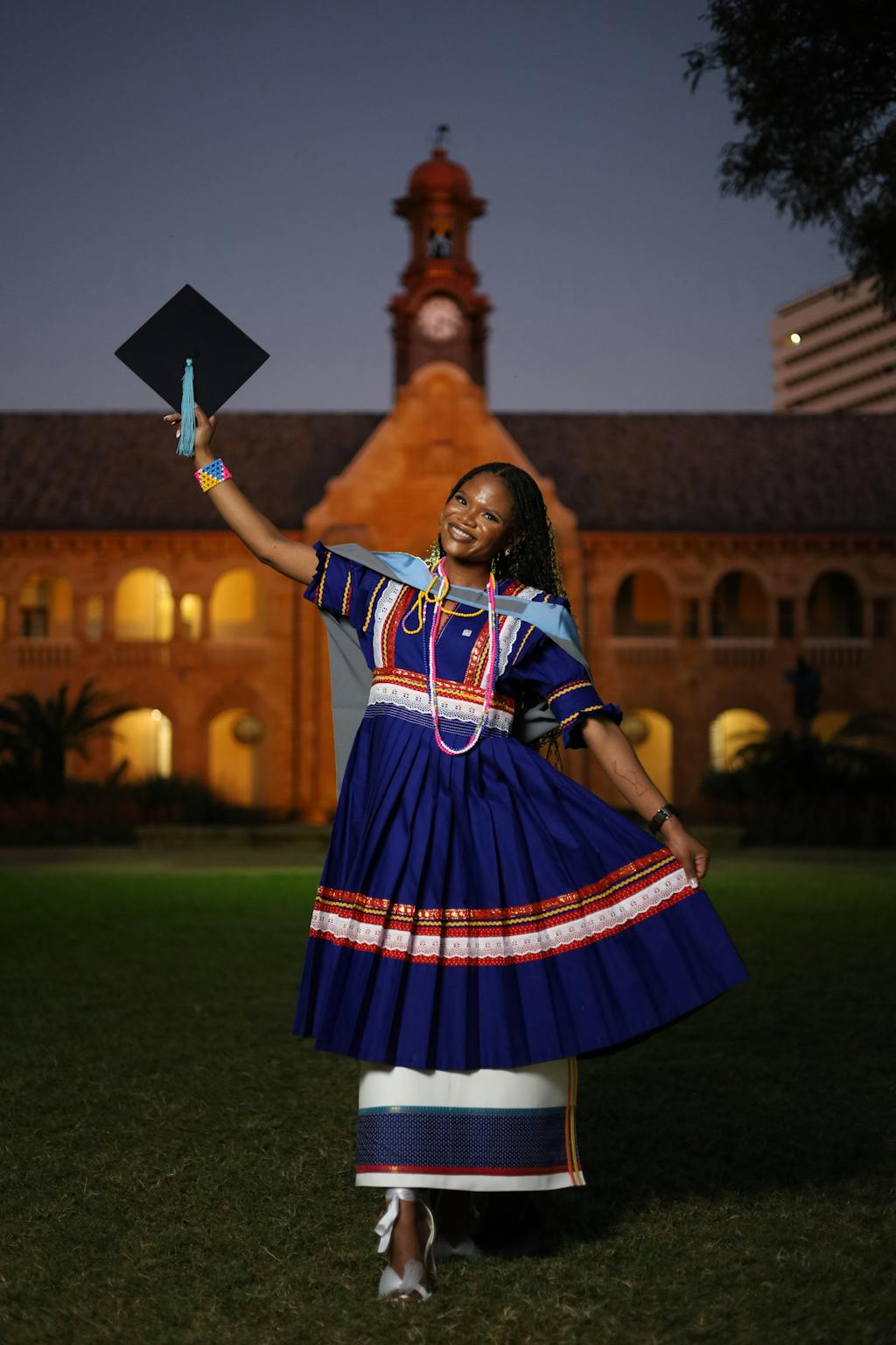 Mogoshadi Pleated Bridal Set in Blue – MEDU by Sepedi Bapedi