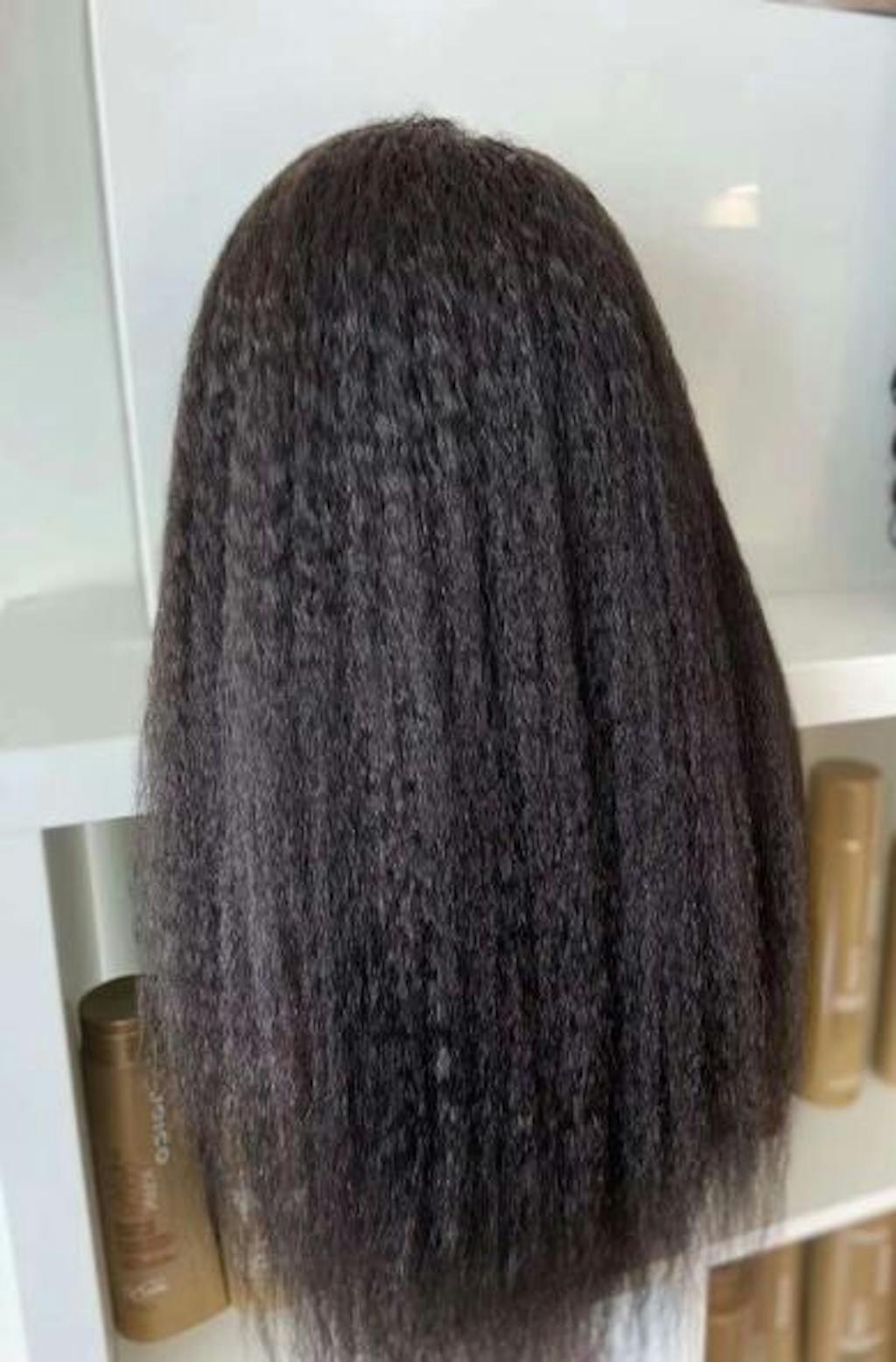 Yaki Straight Human Hair Wig 210% Density Half Wig – Megalook Hair