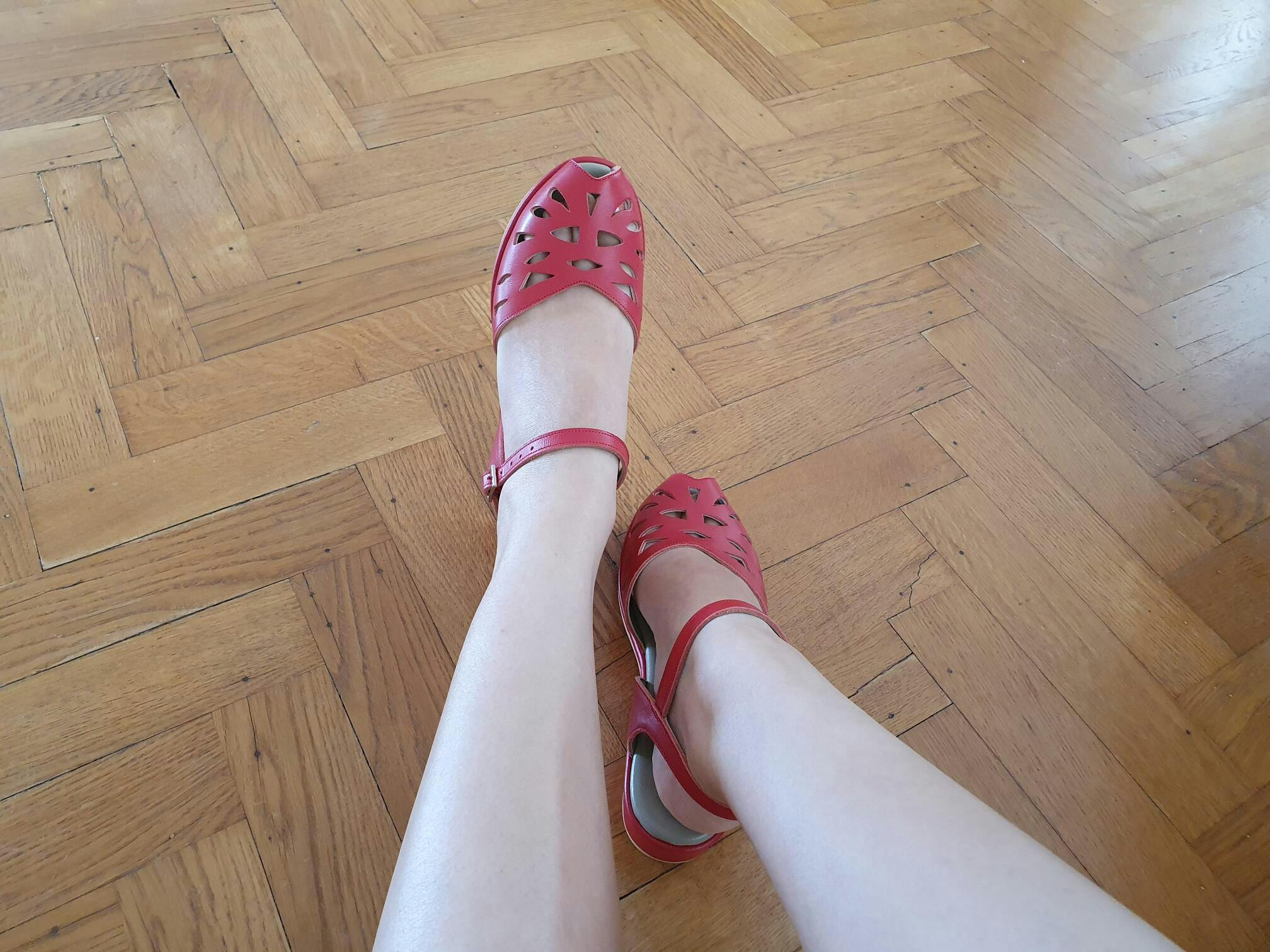 1940s / 50s style summer sandals / wedges - Cream - Sidse – memery