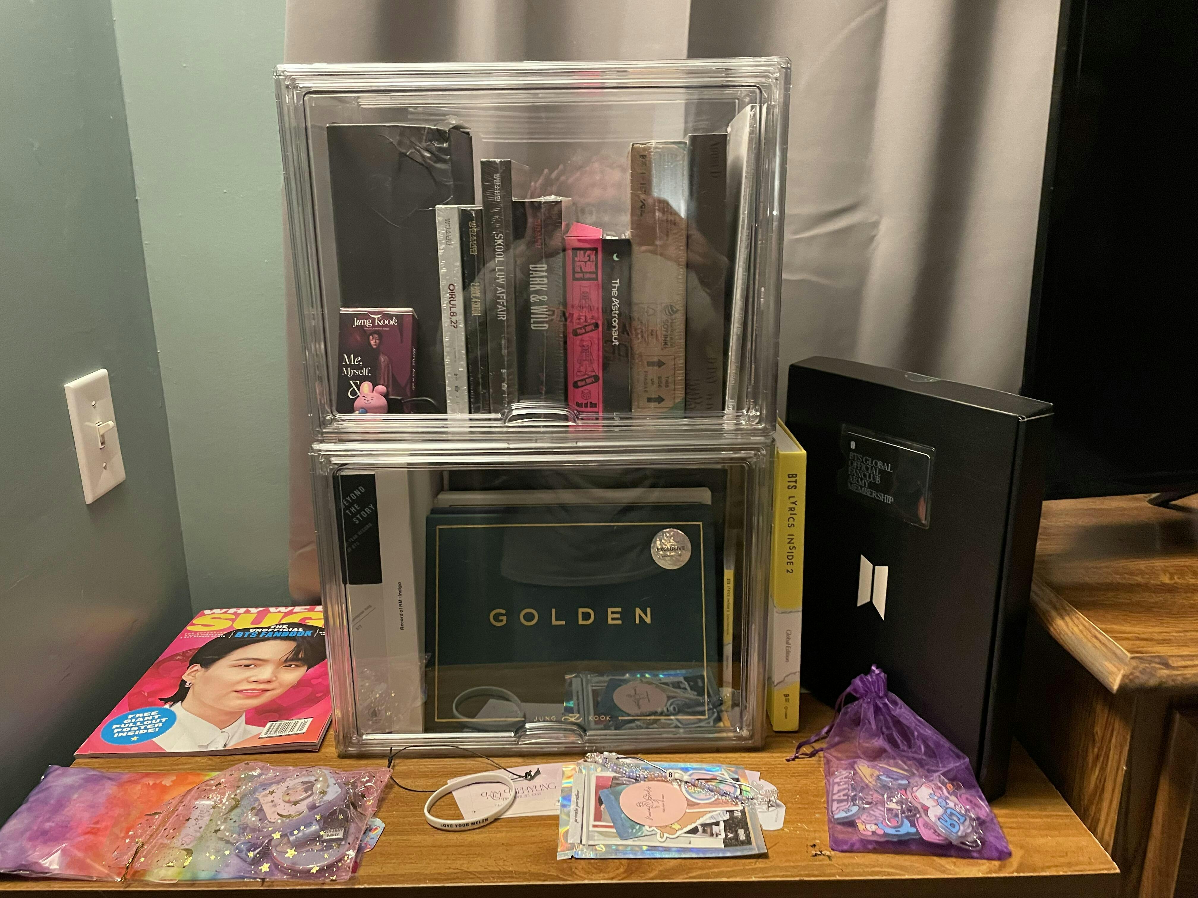 Premium Acrylic Kpop Album CD Display Case | Stackable Clear Dustproof ...