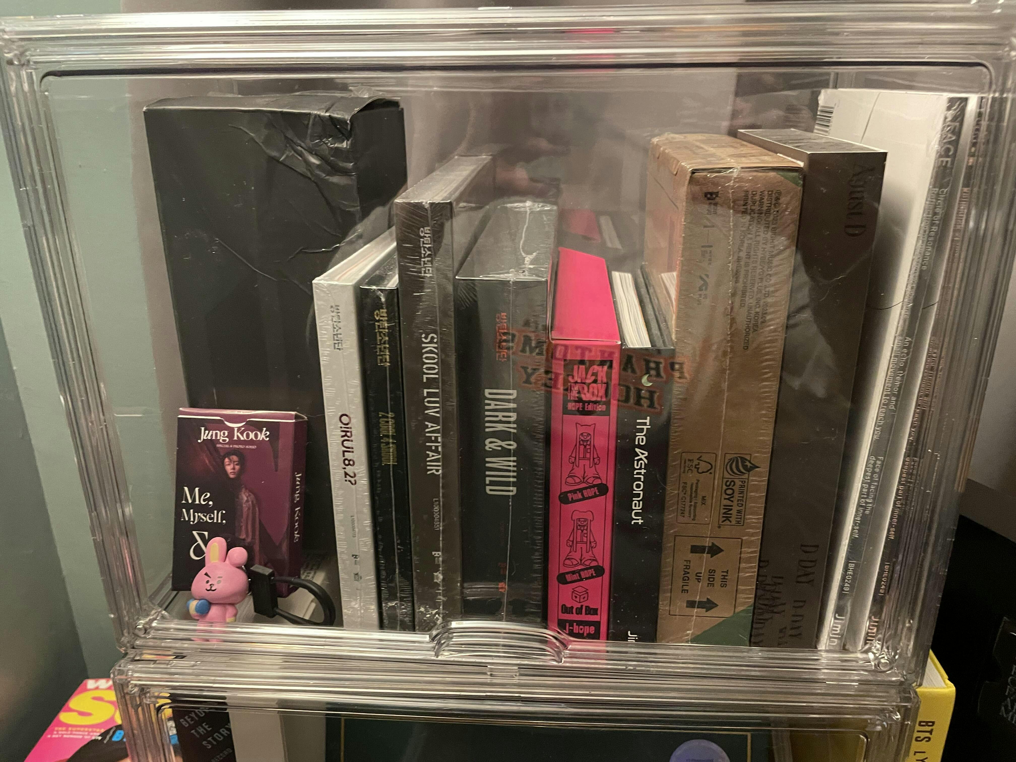 Premium Acrylic Kpop Album CD Display Case | Stackable Clear Dustproof ...