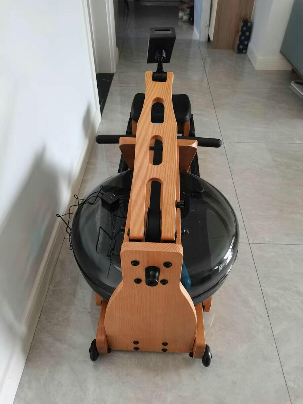 950 Dual Resistance Wood Rower With Water - Home Wooden Water Rowing ...