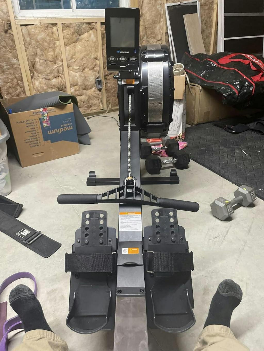 MERACH Pro Air Resistance Rowing Machine Air Resistance Rower for Home