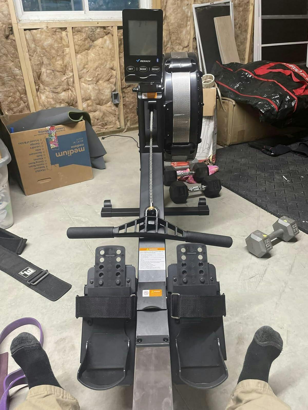 MERACH Pro Air Resistance Rowing Machine Air Resistance Rower for Home