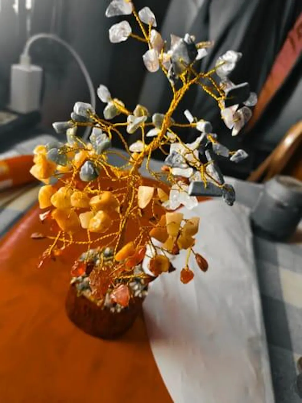 Rose Quartz Natural Stone Tree