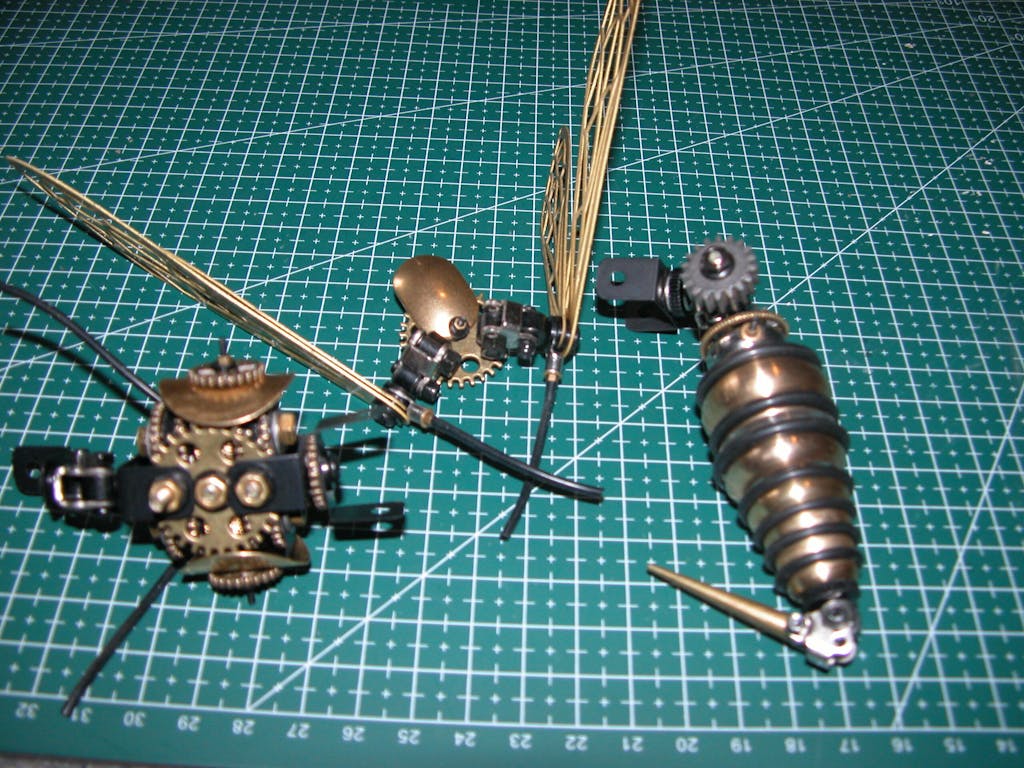 3D Metal DIY Mechanical Wasp Insects Puzzle Model Kit Assembly Jigsaw ...
