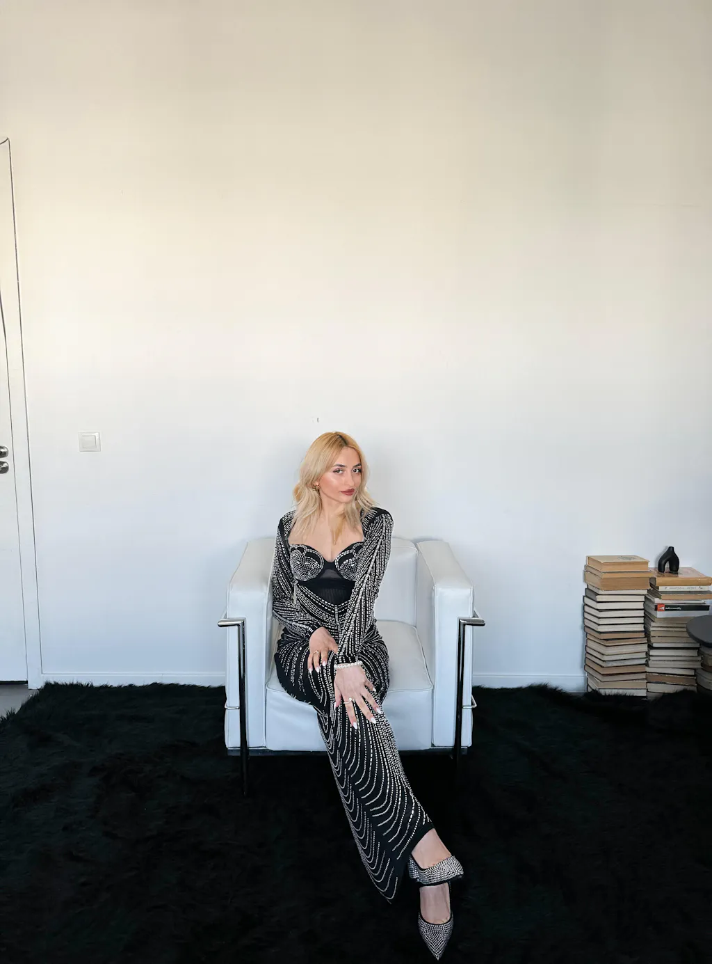 Lux Long Sleeve Crystal Maxi Dress – Mew Mews