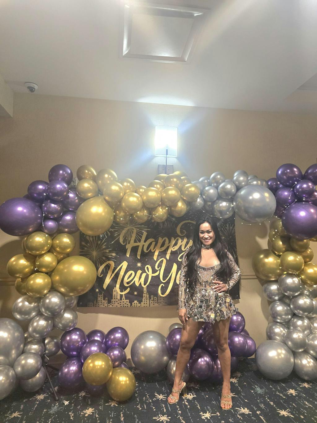 Ella Long Sleeve Embellished Mini Dress In Silver – Mew Mews