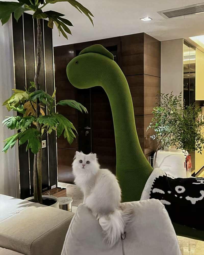 Dinosaur Large Cat Climbing Frame Seat Tree – MEWCATS