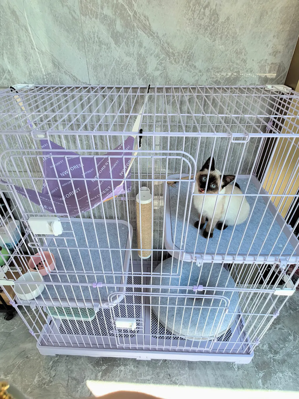 Elegant Purple Cat Cage Home Large House – MEWCATS