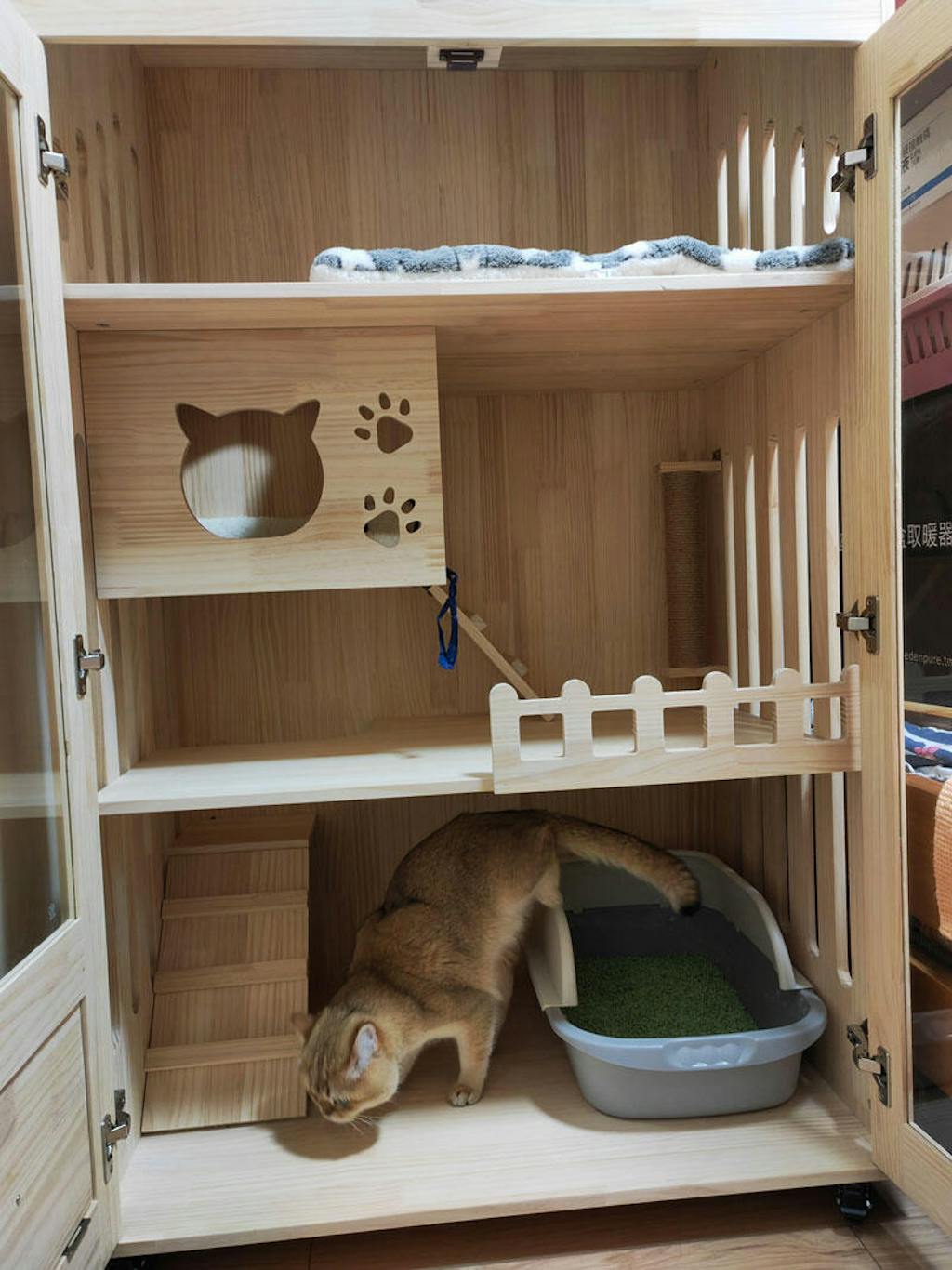 Large Cat Villa Indoor Condo Luxury Cat House – MEWCATS